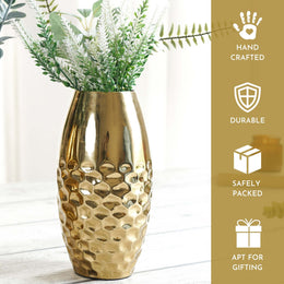 Modern Metal Flower Vase Gold
