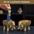 Elephant Metal Decorative Figure Set