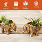 Elephant Metal Decorative Figure Set