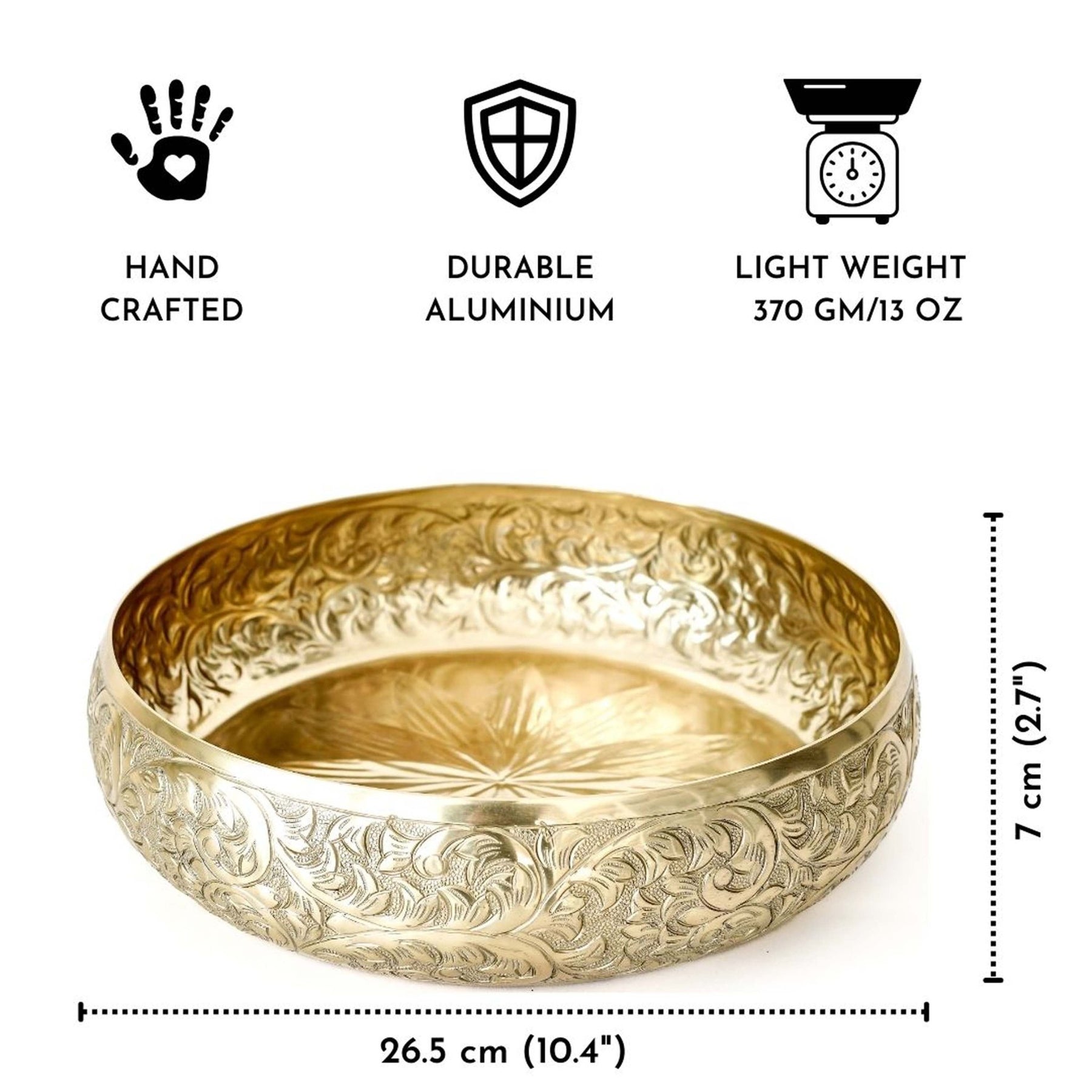 Roop Metal Urli, Gold – Behoma